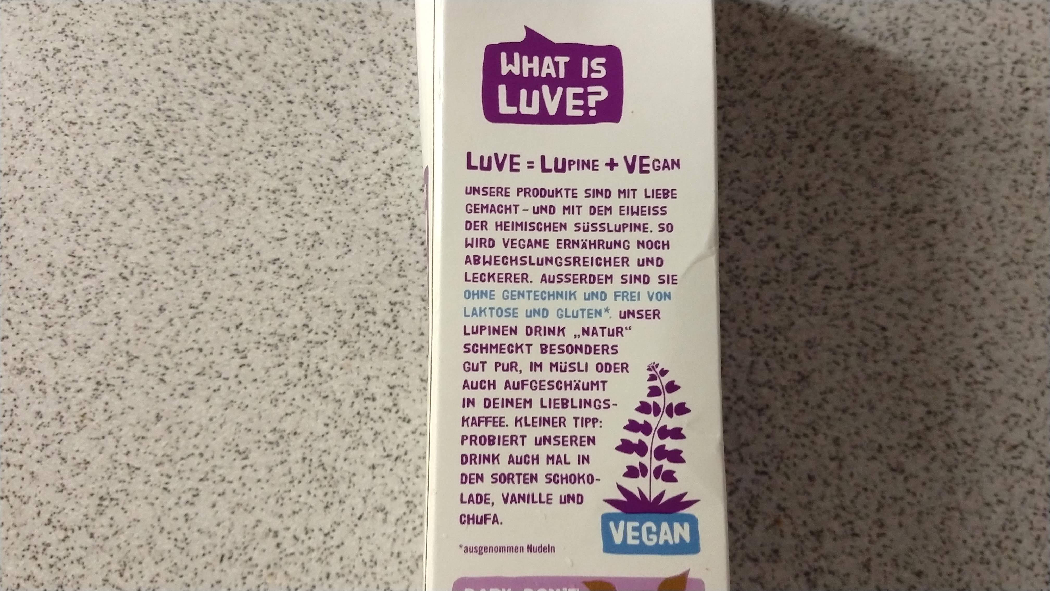 Test - Made with Luve Natur Lupinendrink / Lupinenmilch - Alle Infos